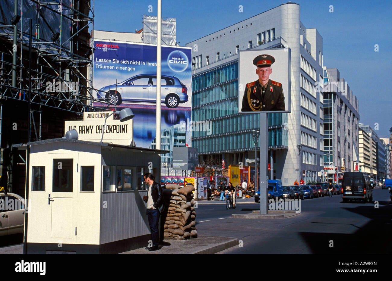 Germany Berlin the former U S Army Checkpoint Charlie Stock Photo - Alamy