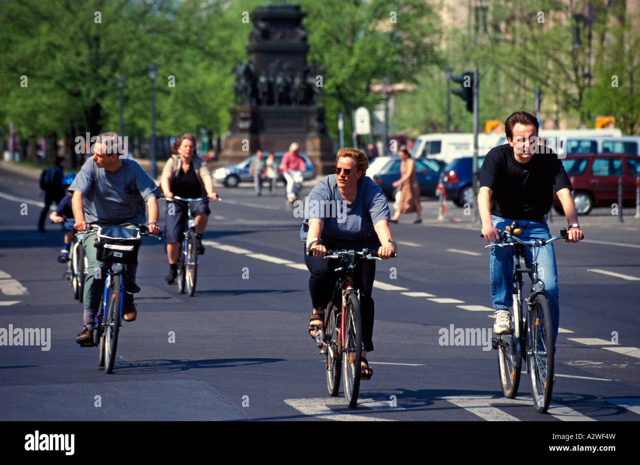 Germany Berlin cyclists Stock Photo - Alamy