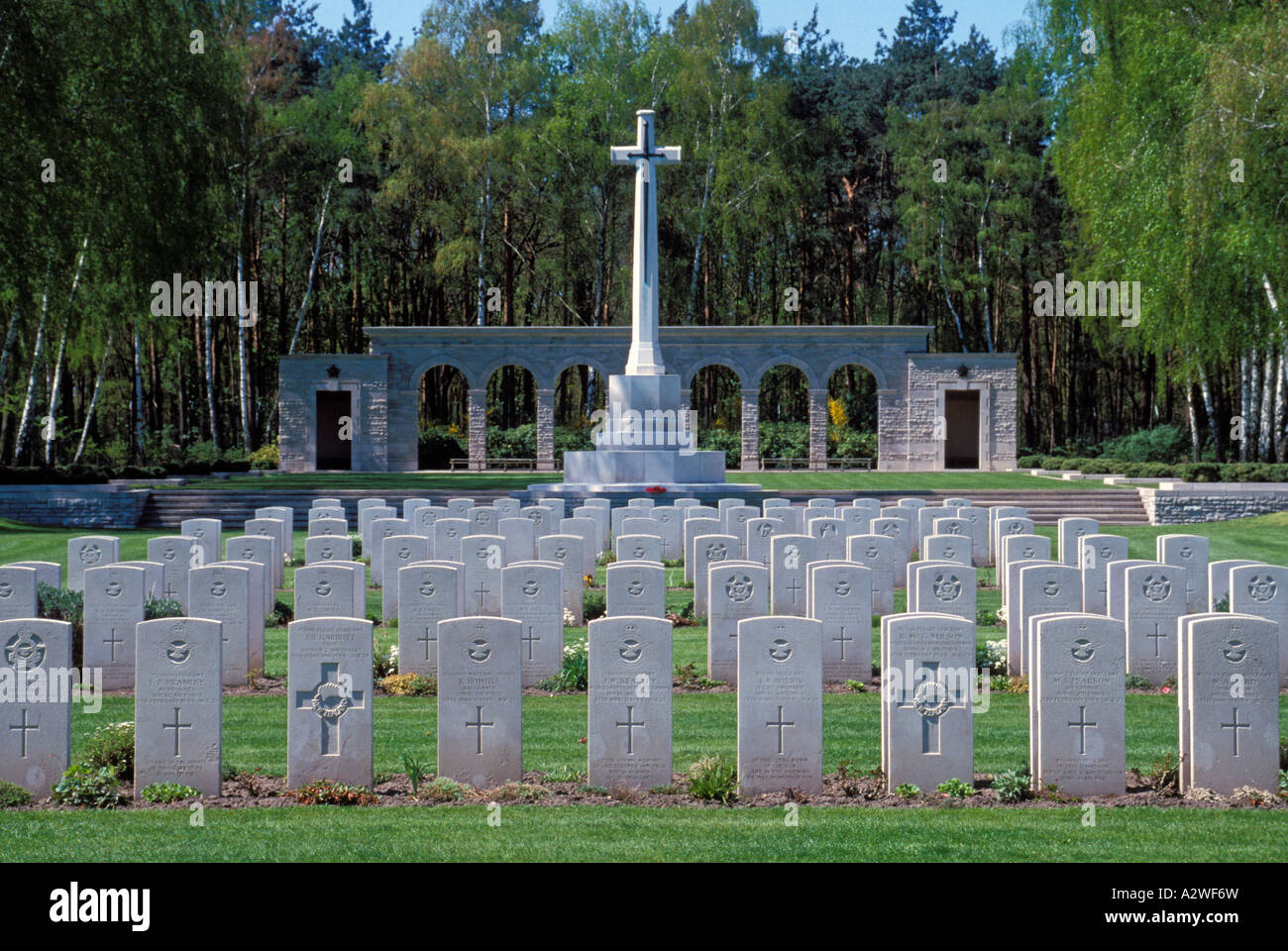 Germany Berlin British and Commonwealth War Graves Cemetery Stock Photo ...
