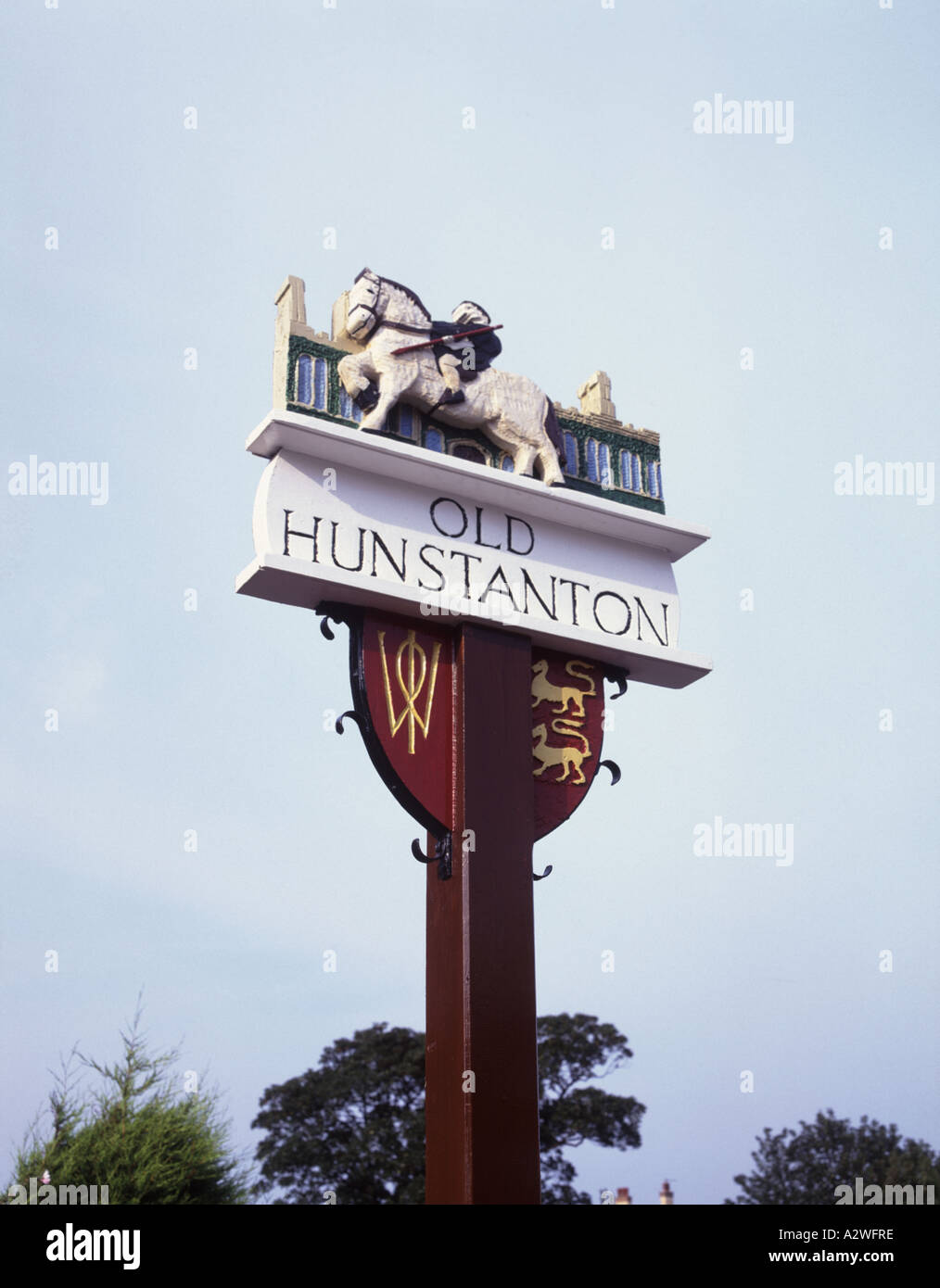 Hunstanton town sign hi-res stock photography and images - Alamy