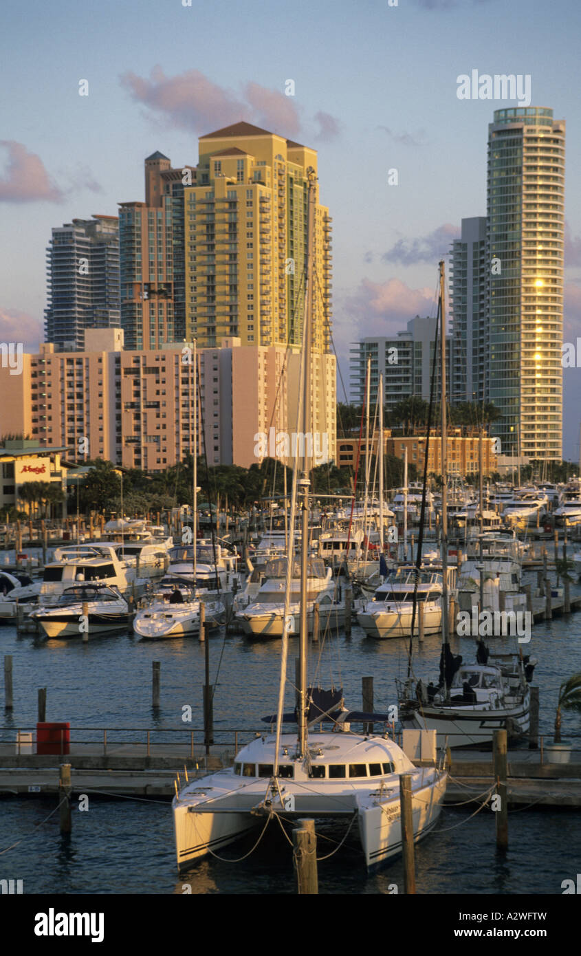 Sunset harbour miami beach hi-res stock photography and images - Alamy