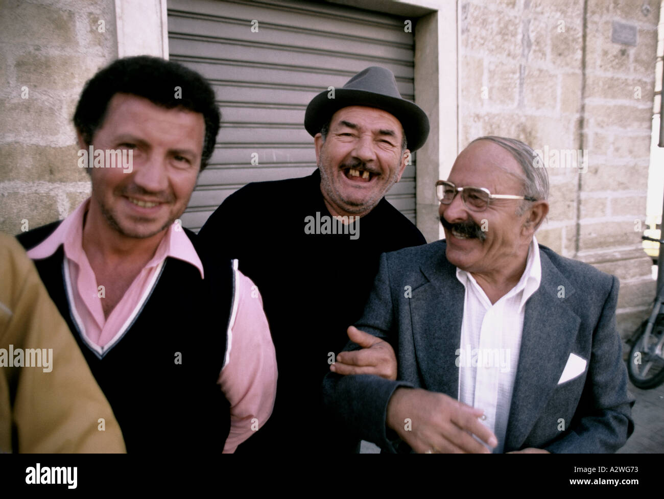 three elderly men in sicily Stock Photo - Alamy