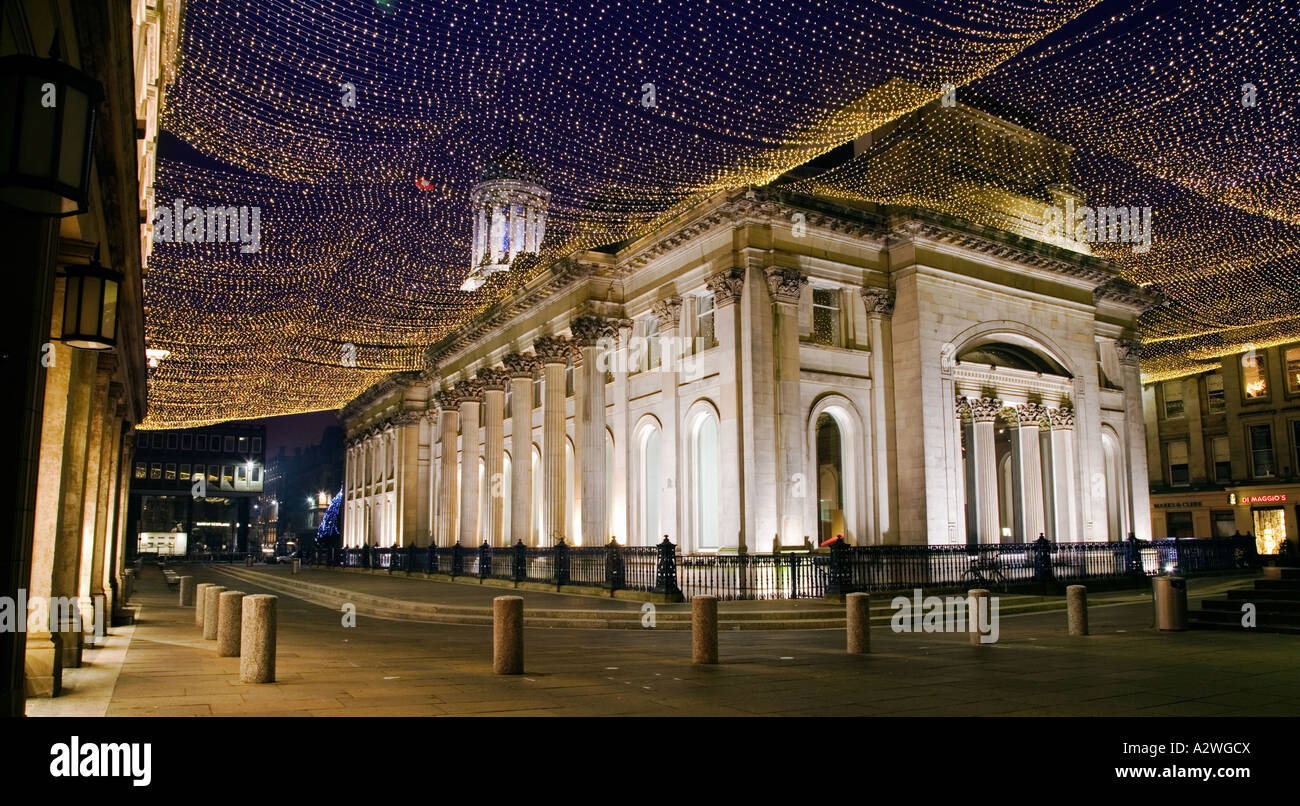 Christmas lights in Royal Exchange Square Glasgow Stock Photo - Alamy
