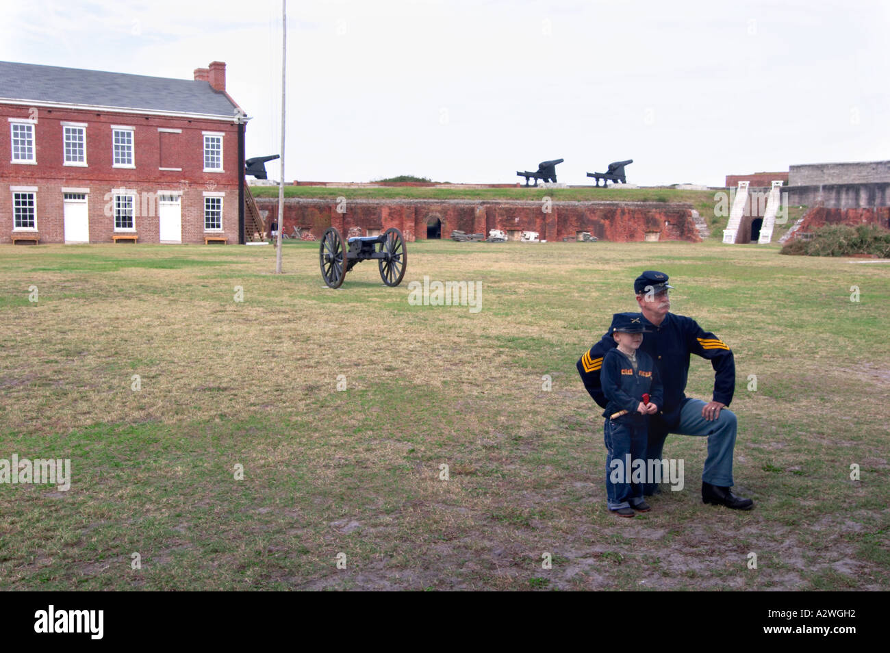Posing for pictures at Fort Clinch built 1812 1868 State Park on Amelia ...