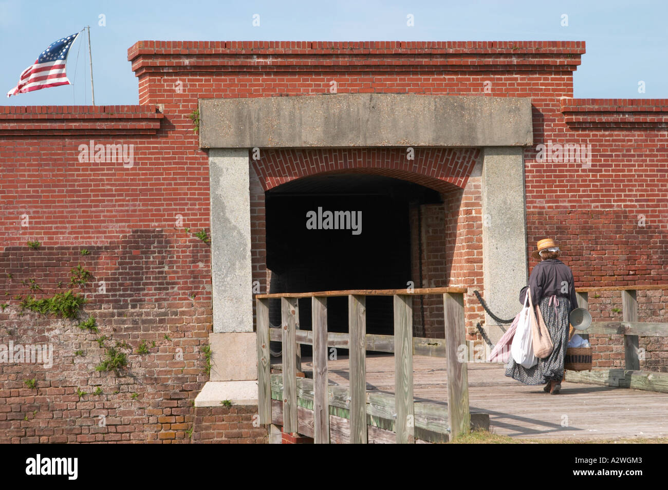 Entrance to Fort Clinch built 1812 1868 State Park on Amelia Island in ...
