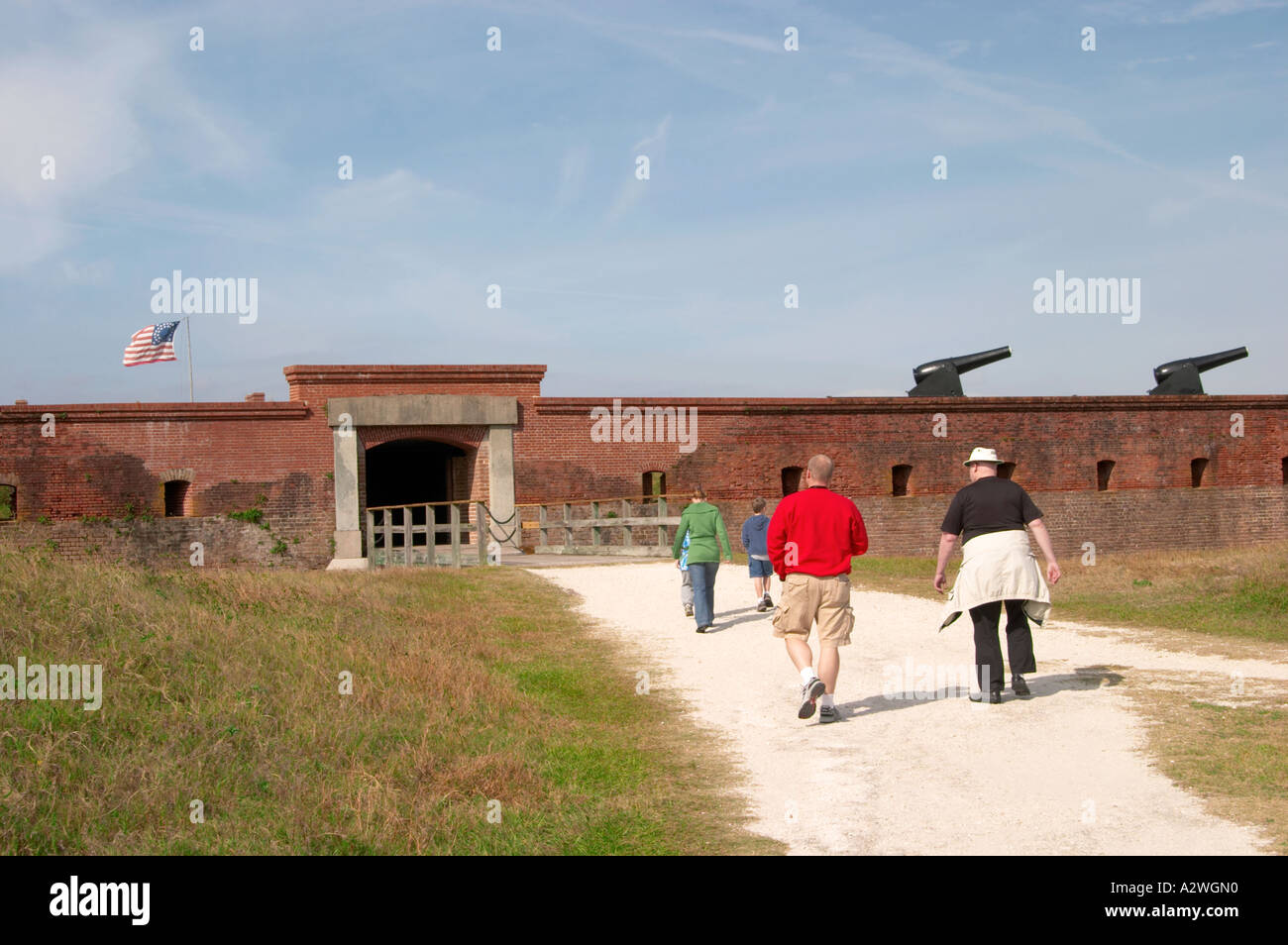 Entrance to Fort Clinch built 1812 1868 State Park on Amelia Island in ...