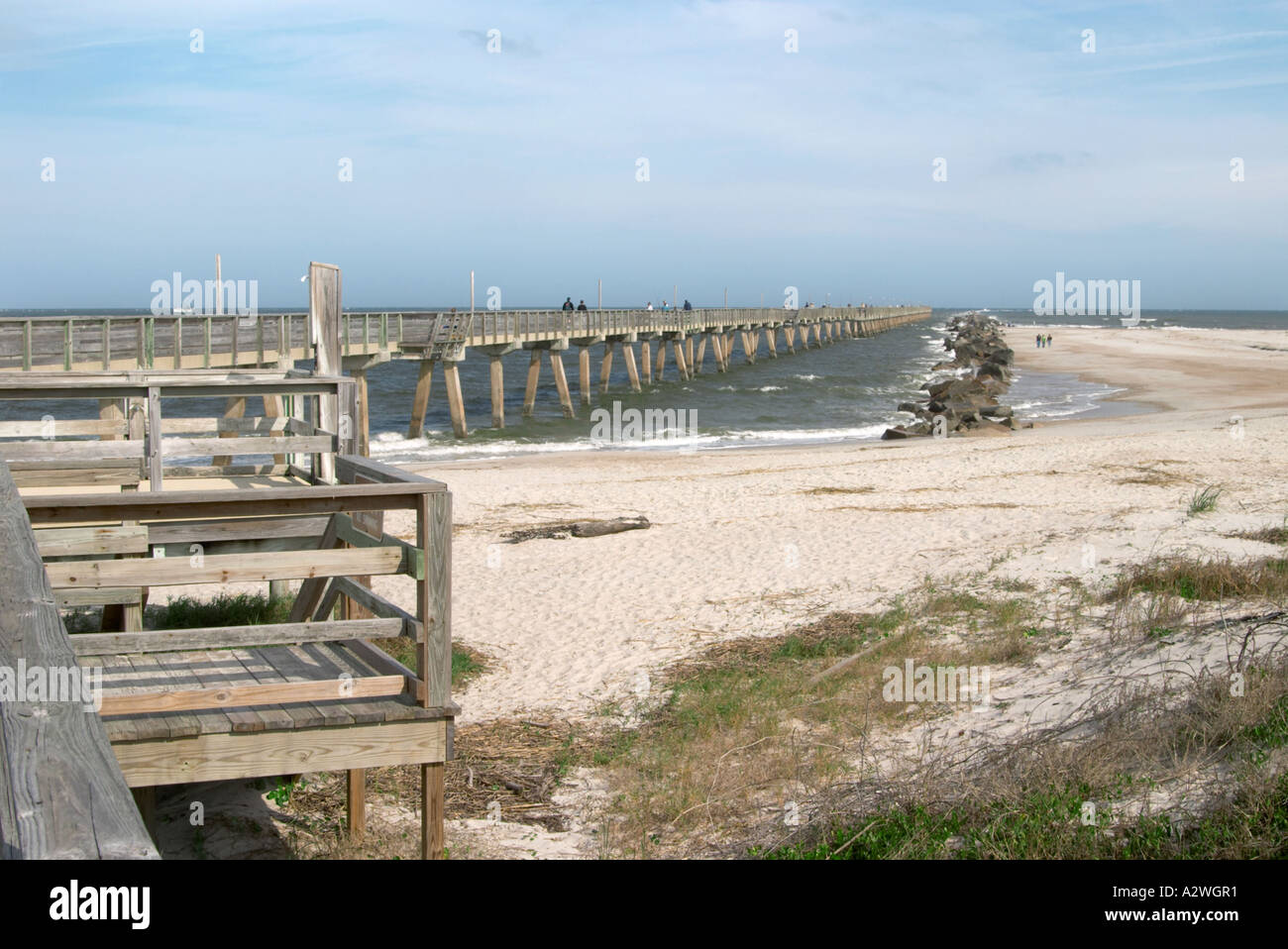 Fishing Pier at Fort Clinch State Park on Amelia Island in Northeast ...