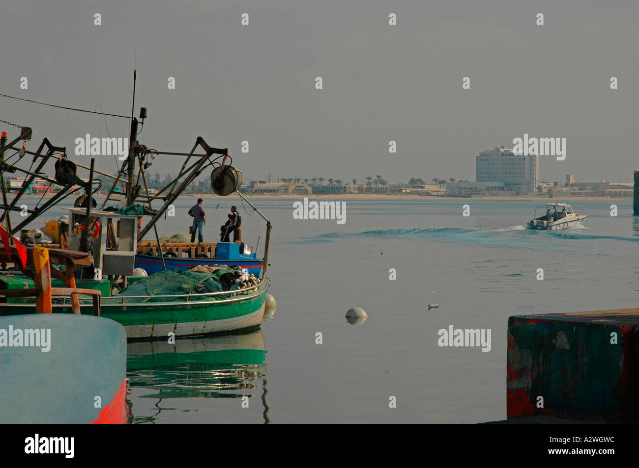 The ancient harbour in old Akko Stock Photo - Alamy