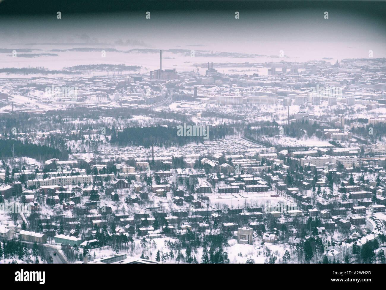 panorama of helsinki in the snow finland Stock Photo - Alamy