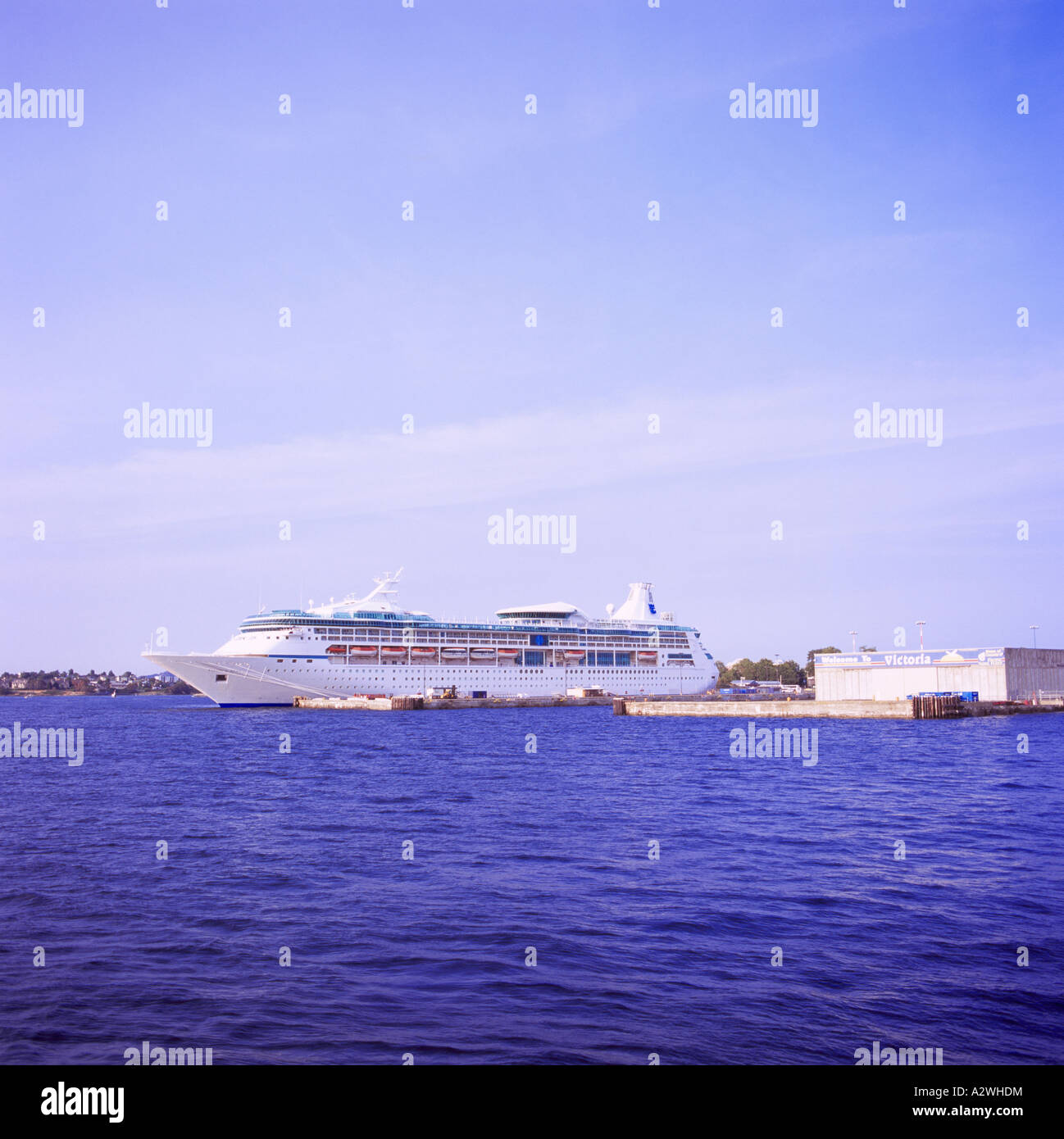 Cruise Ship docked at the Port of Victoria in the City of Victoria on ...