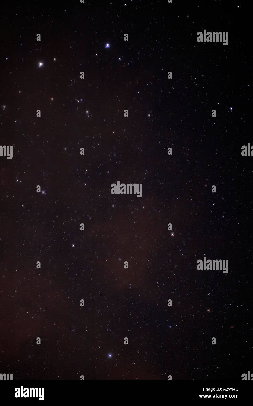 Constellation of Gemini with stars in dark night sky from Northern ...