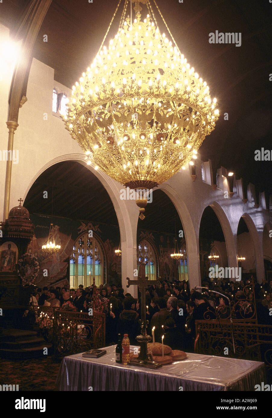 greek orthodox church holy communion haringey London England UK Stock ...