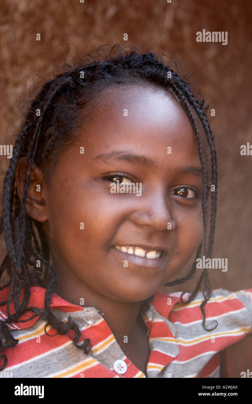 Pretty attractive girl in village near Mendi western Ethiopia Africa ...