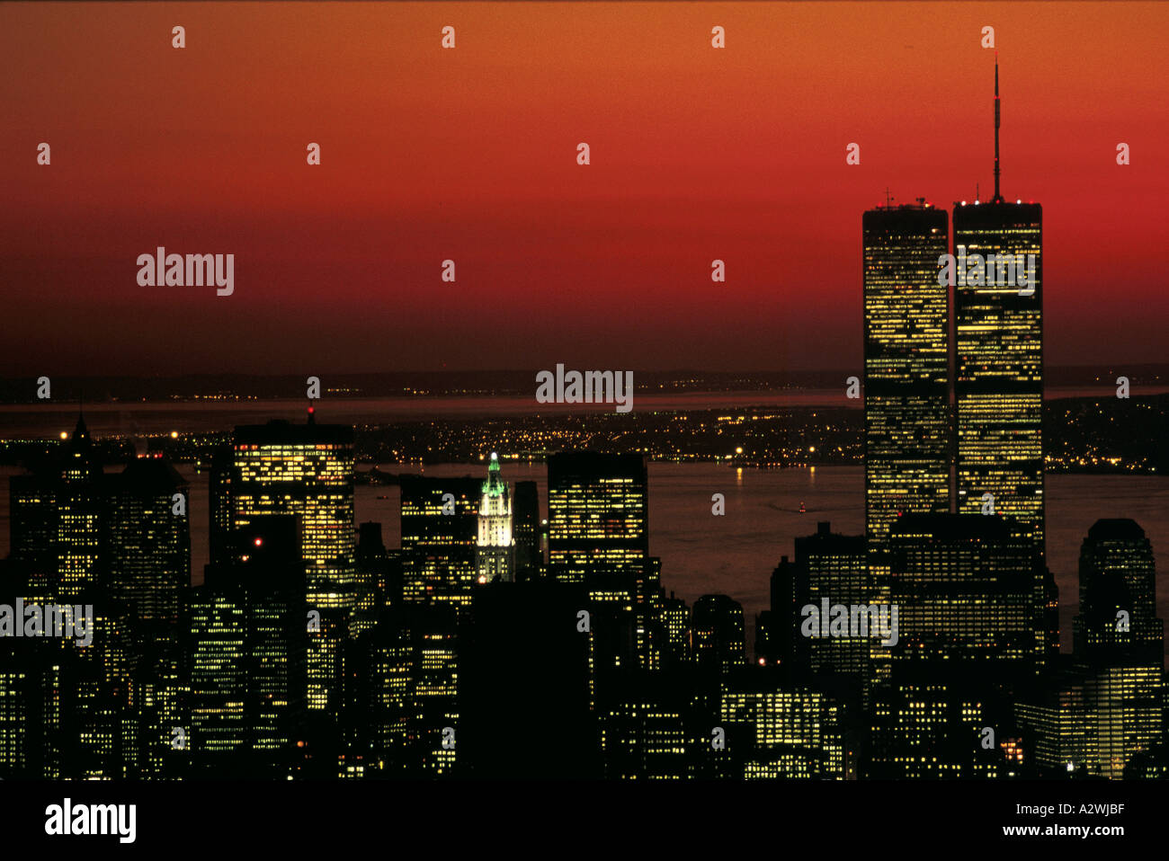 world trade centre Manhattan january 1991 Stock Photo - Alamy