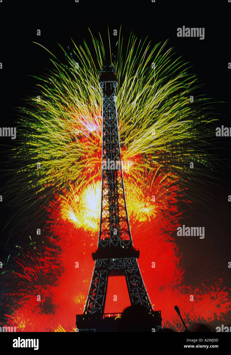 Fireworks Eiffel Tower Paris France Stock Photo - Alamy