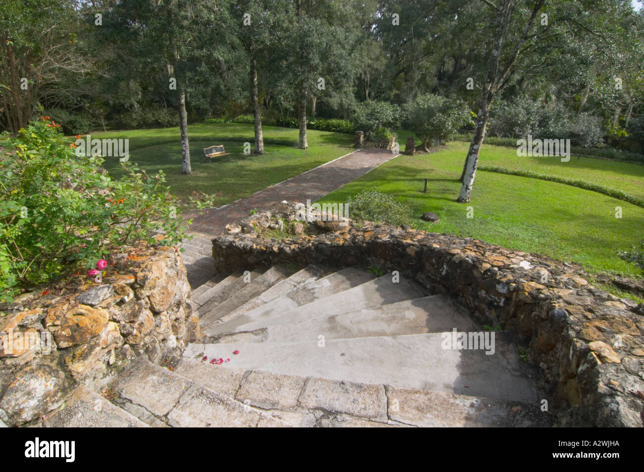 Garden area at Ravine Gardens State Park in Palatka in Central Florida ...