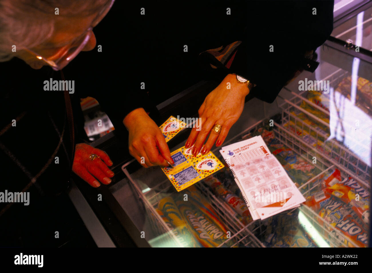 scratch card lottery ticket Stock Photo - Alamy