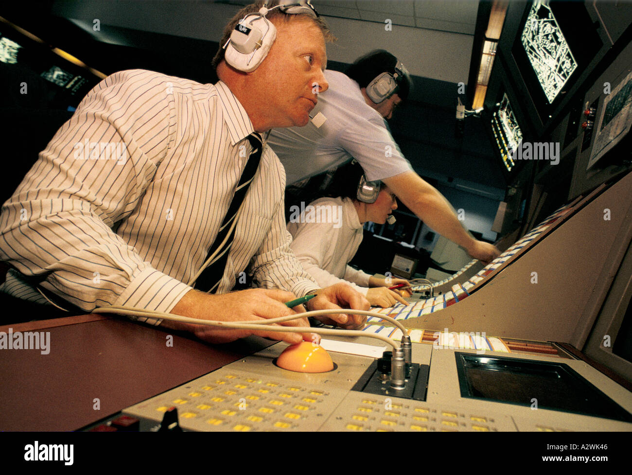 air traffic control manchester airport Stock Photo - Alamy