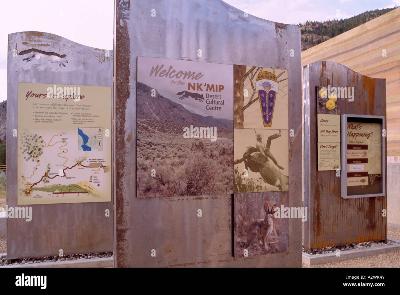 First Nations Display at the Nk'Mip Desert Cultural Centre in Osoyoos ...