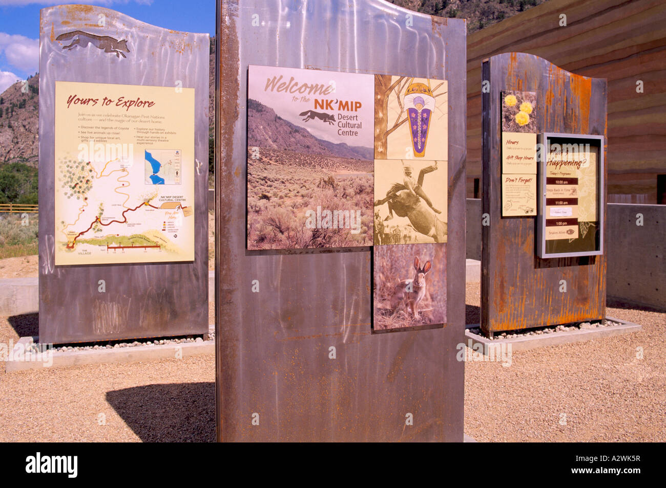 First Nations Display at the Nk'Mip Desert Cultural Centre in Osoyoos ...
