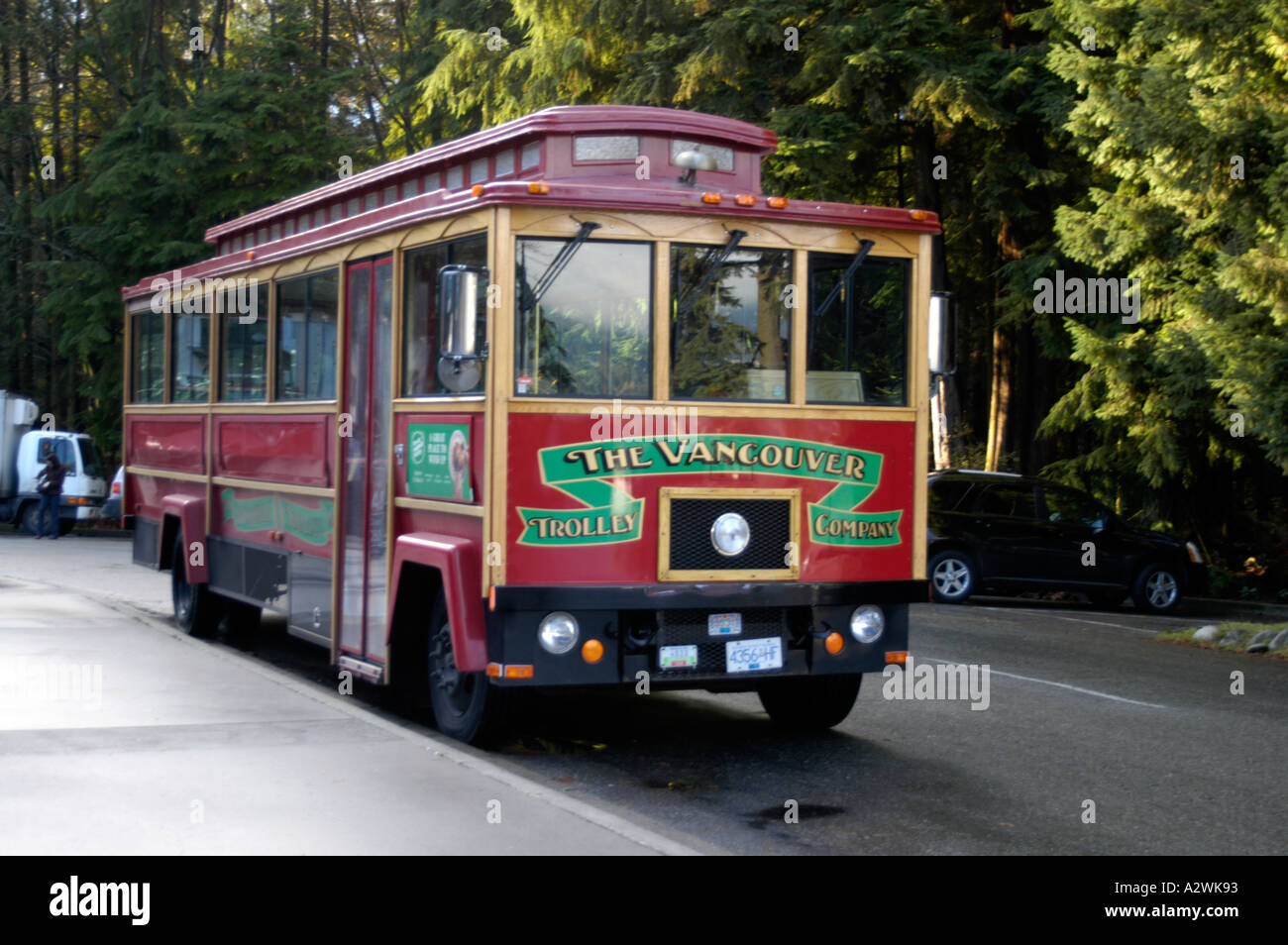 Tram in Stanley Park Vancouver Canada Stock Photo - Alamy