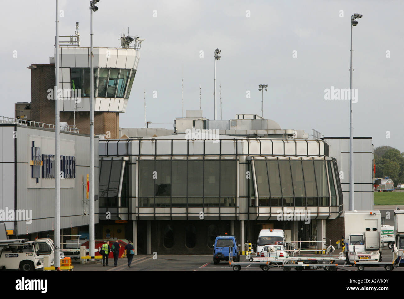 control tower and terminal buildings at Belfast International Airport ...
