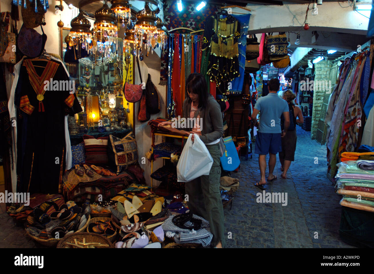 Tourist looking around shops in Sharm El Sheikh Egypt Stock Photo - Alamy