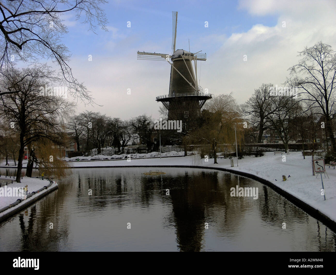 Dutch winter in Leiden Stock Photo - Alamy