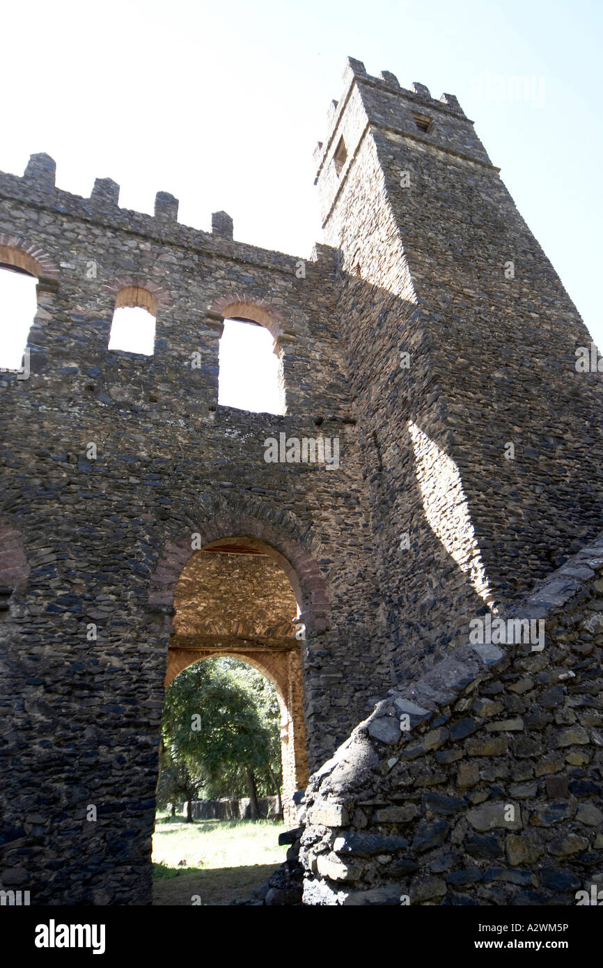 Chancellery and tower old historic building ruins in Royal Enclosure of ...