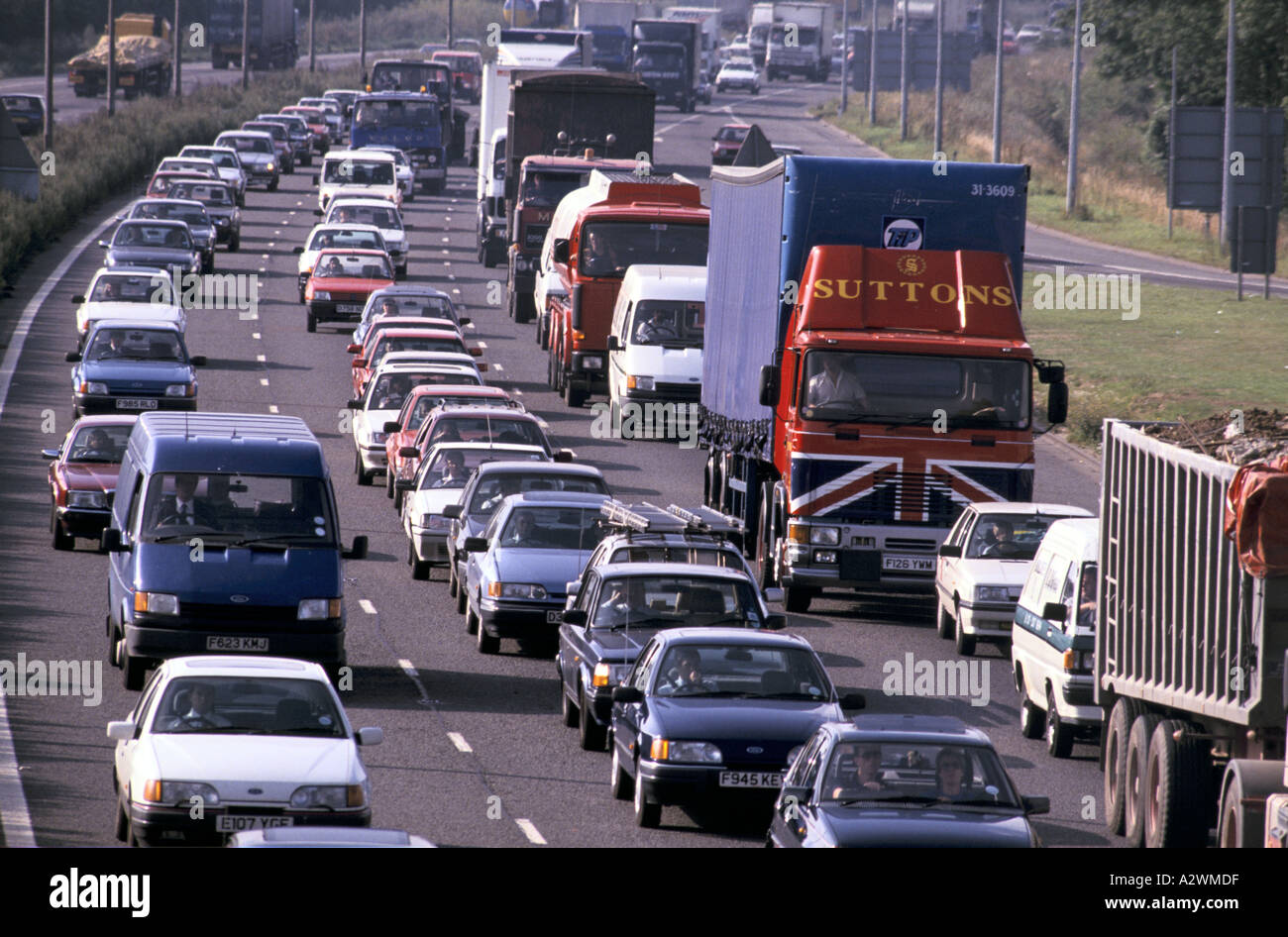 Traffic congestion, M1 outside London Stock Photo - Alamy