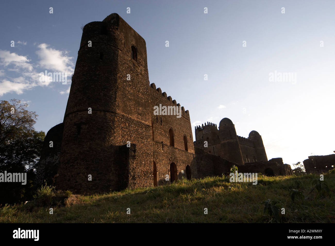 Old historic building ruins at dusk with people in Royal Enclosure of ...
