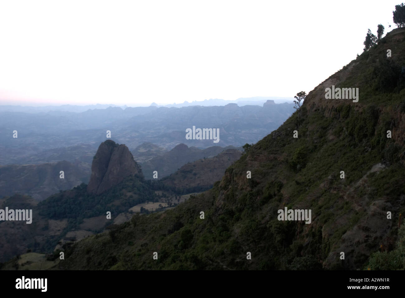 Early morning view from escarpment in Simien Mountains Ethiopia Stock ...