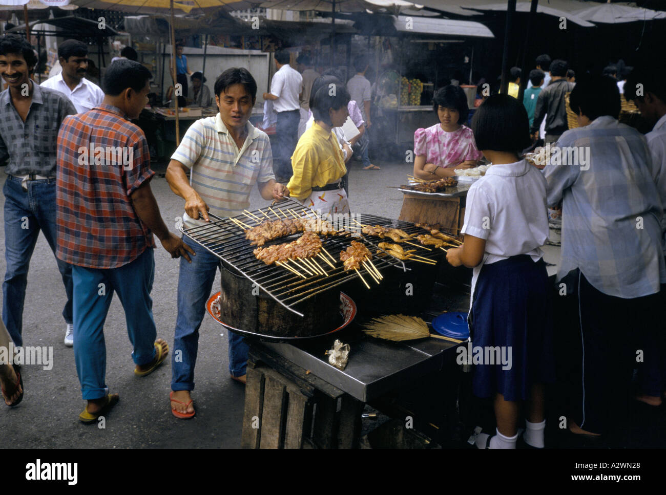 Bangkok satay street stall hi-res stock photography and images - Alamy