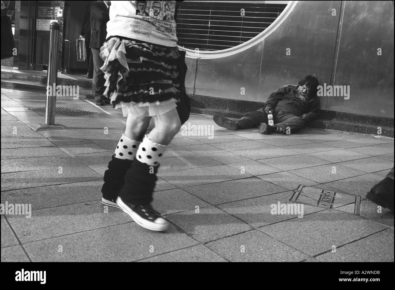 Japanese homelessness Black and White Stock Photos & Images - Alamy