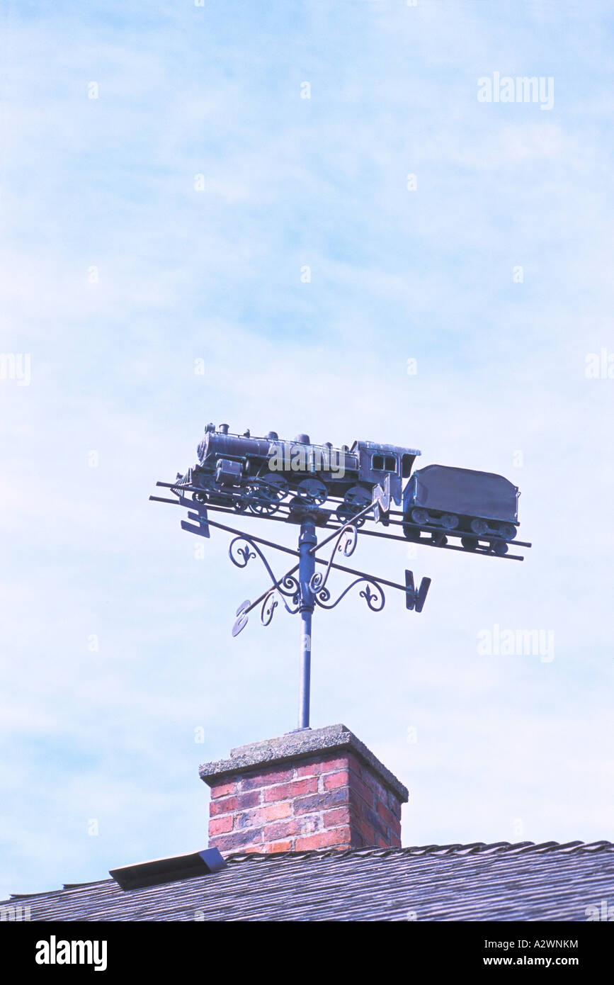 Train locomotive weather vane hi-res stock photography and images - Alamy