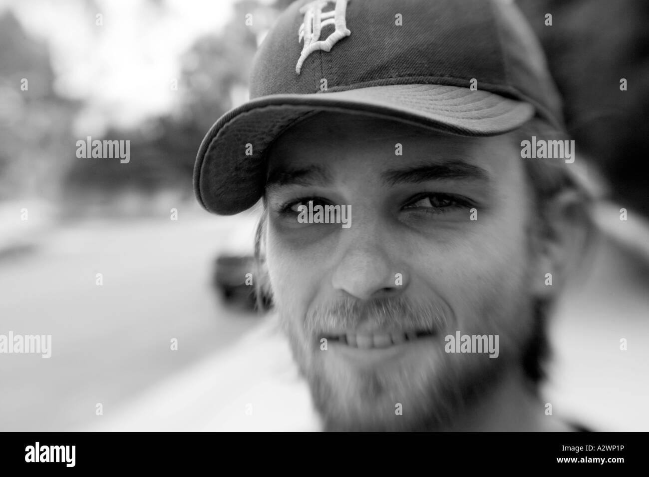 Young male wearing face Black and White Stock Photos & Images - Alamy
