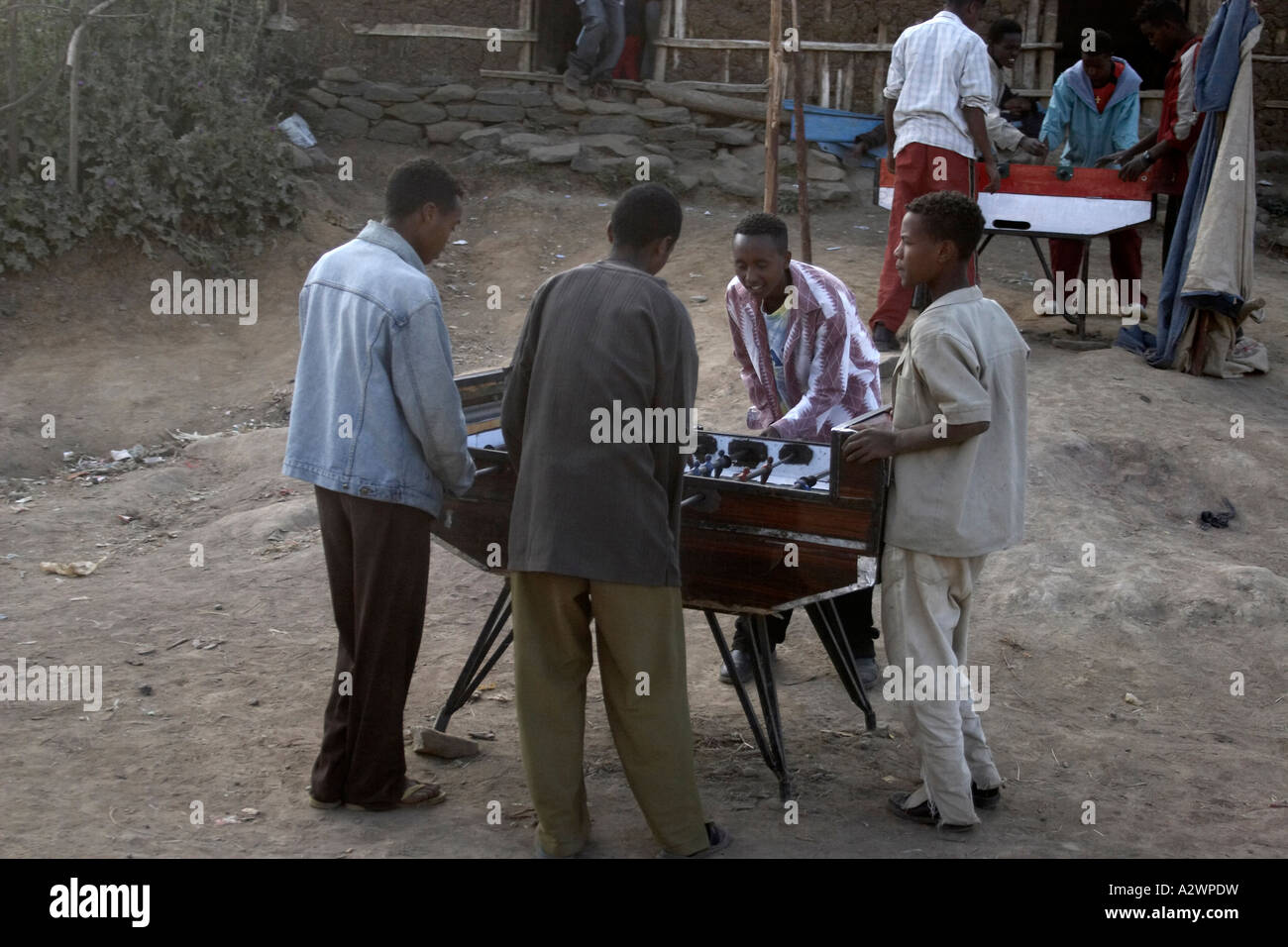 Ethiopian men playing football hi-res stock photography and images - Alamy