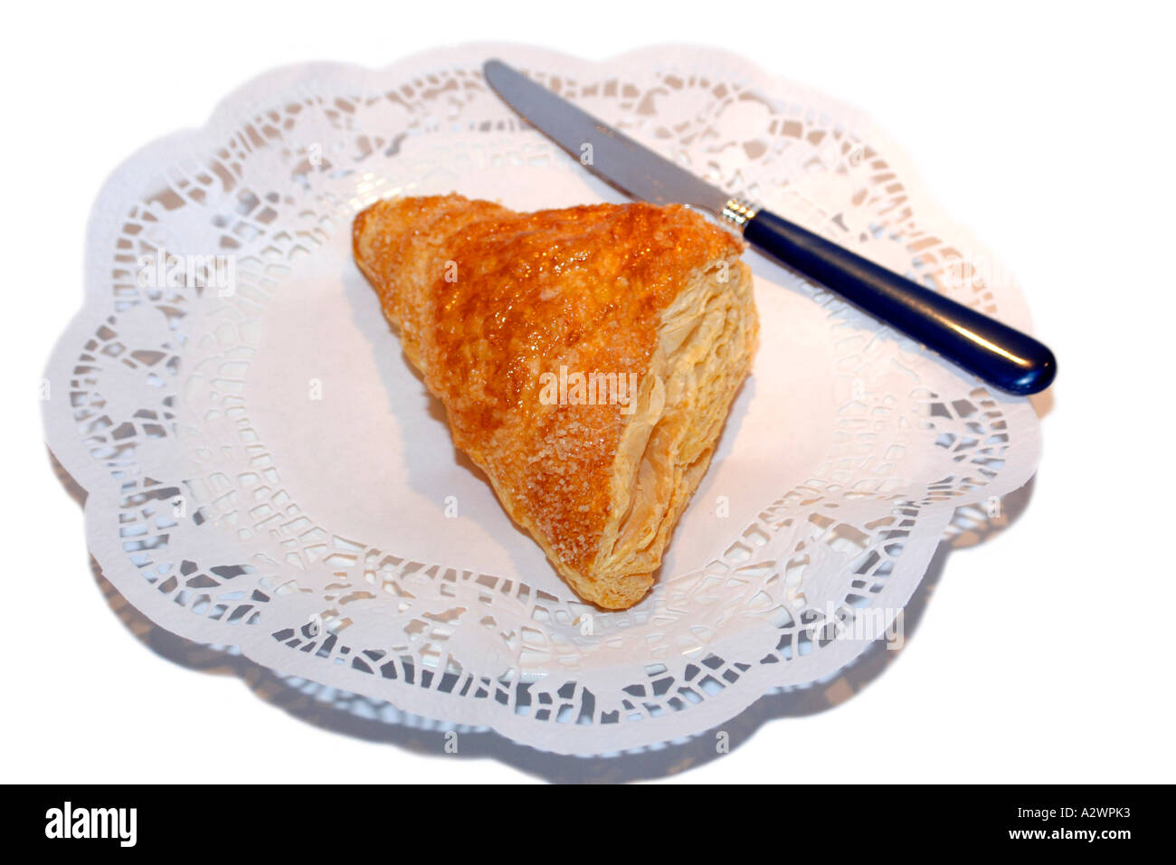 A triangular shaped Apple puff pastry cake Stock Photo - Alamy