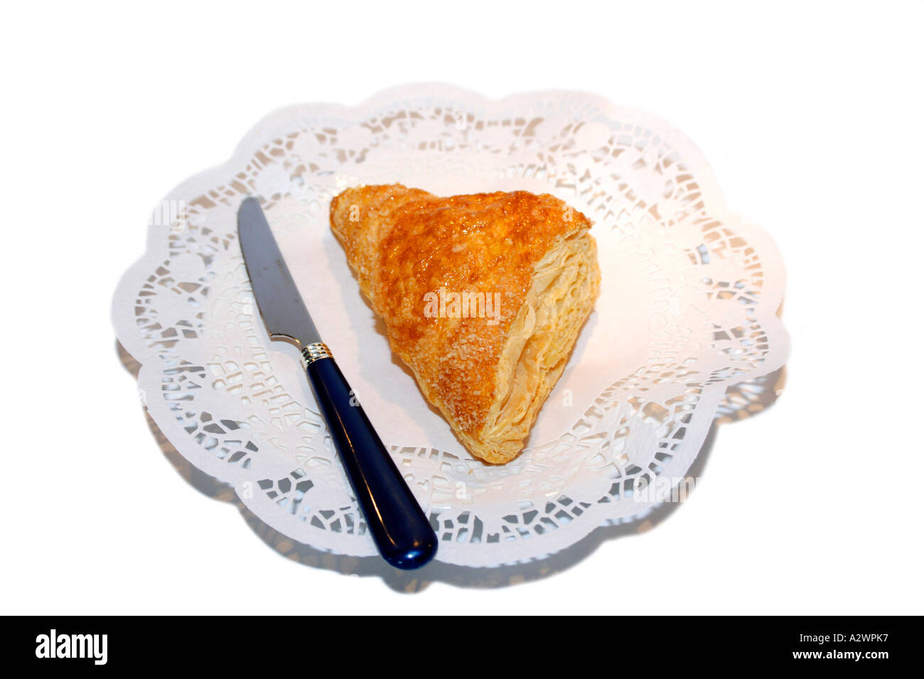 A triangular shaped Apple puff pastry cake Stock Photo - Alamy