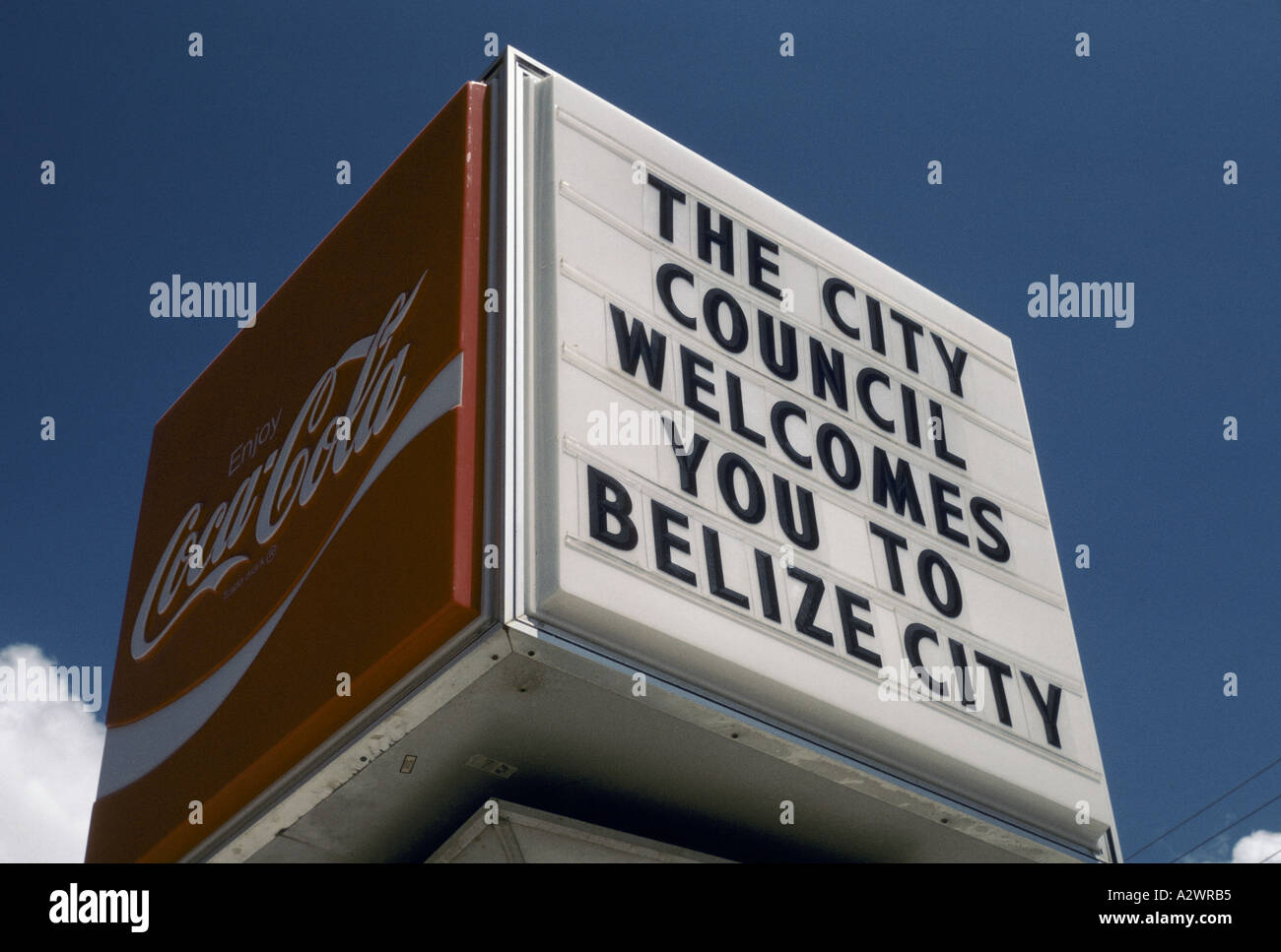 street corner sign in belize Stock Photo - Alamy