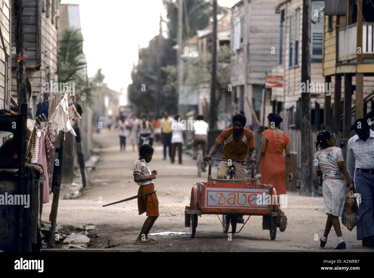 street scene in belize Stock Photo - Alamy