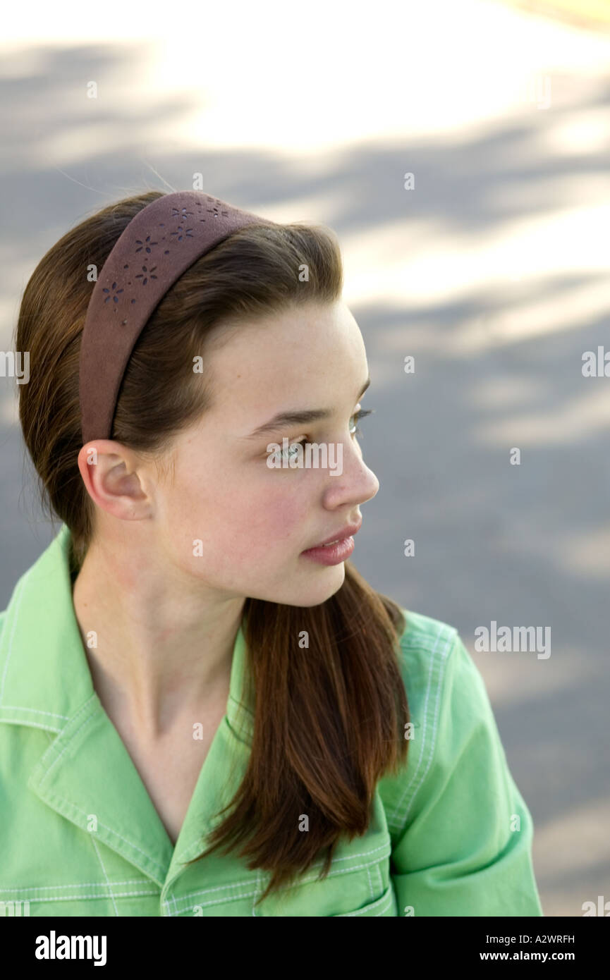 Teenage girl contemplating Stock Photo - Alamy