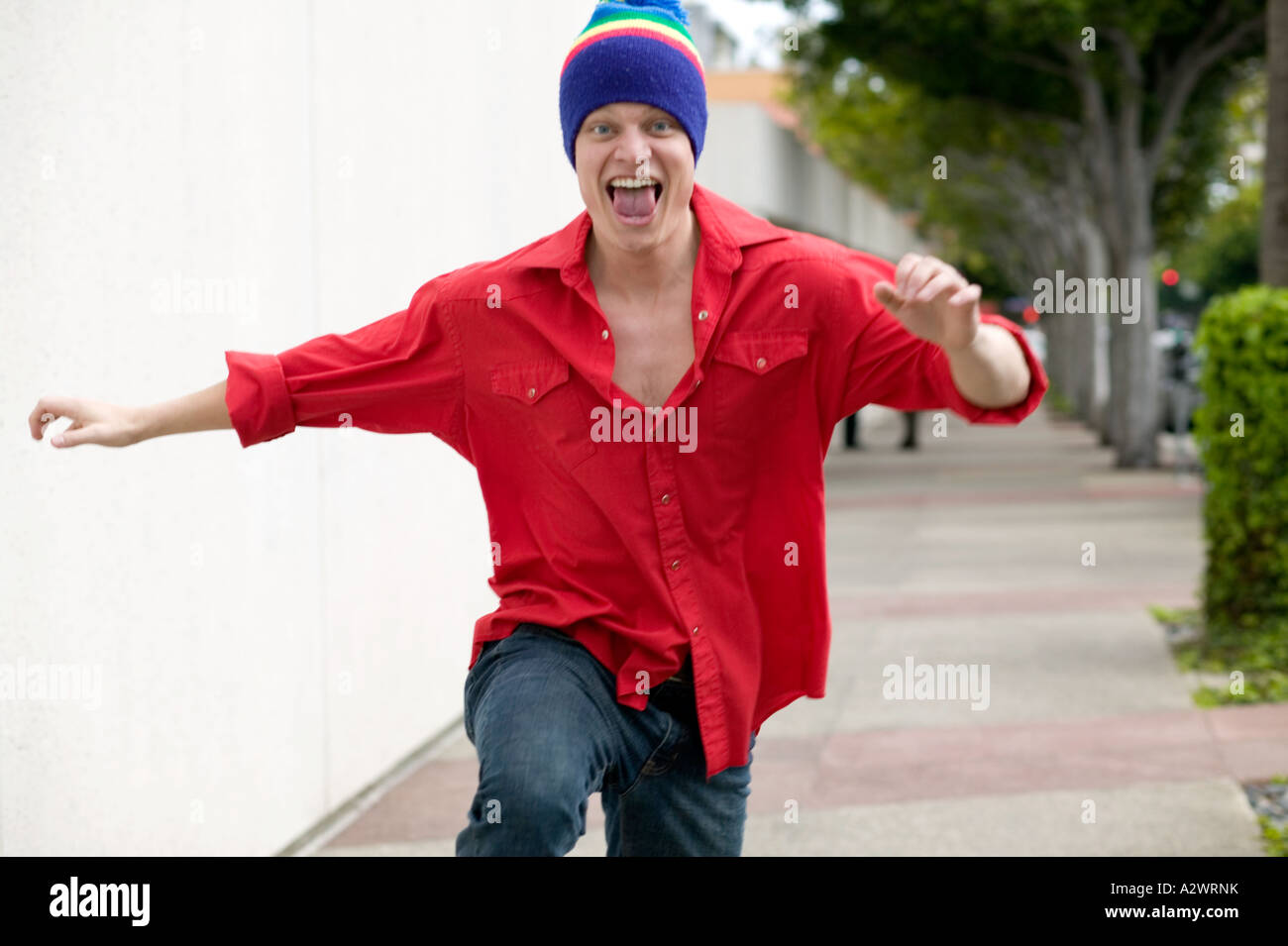 Smart casual man jumping hi-res stock photography and images - Alamy