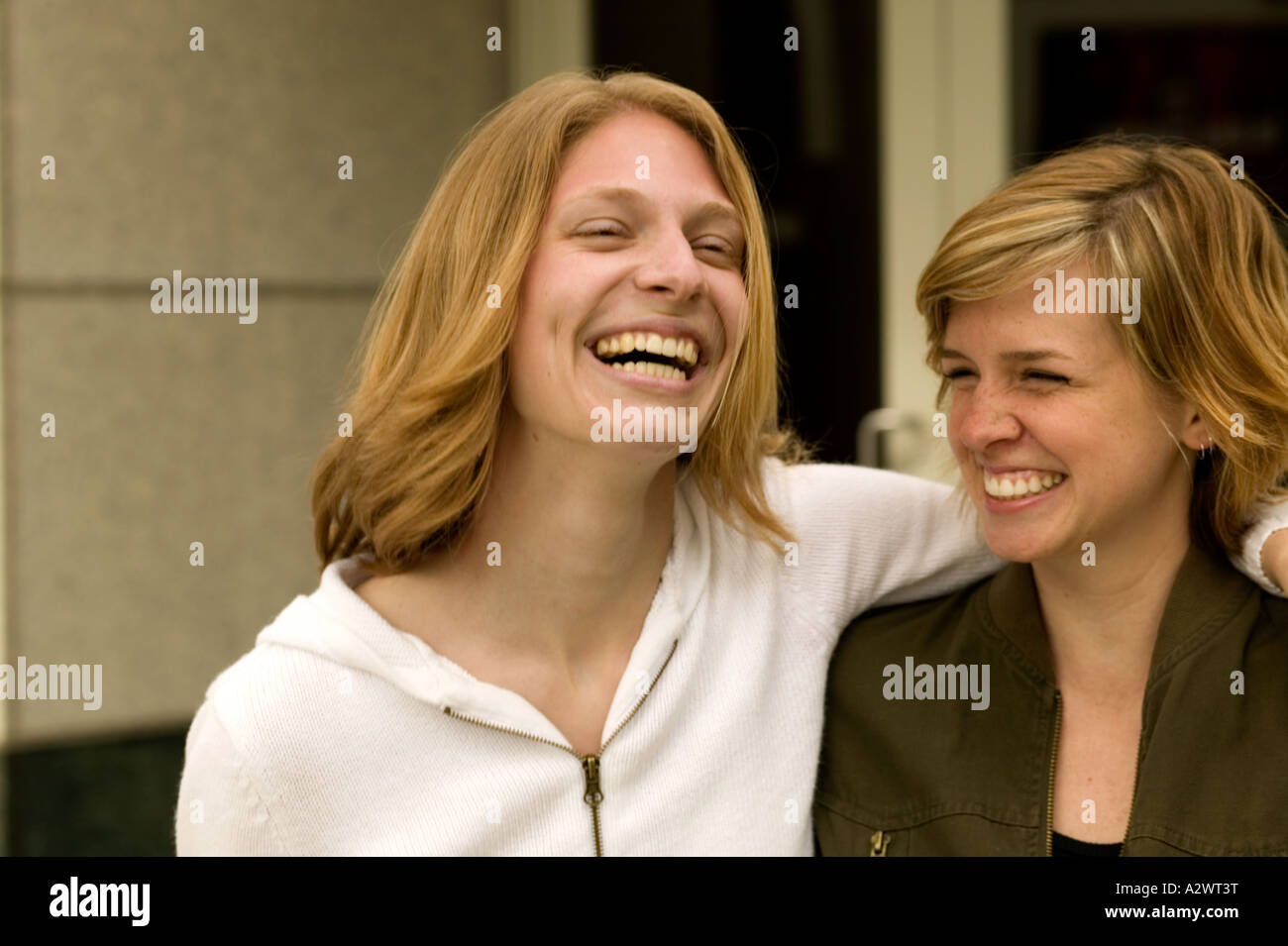 Beautiful blonde woman looking around hi-res stock photography and ...