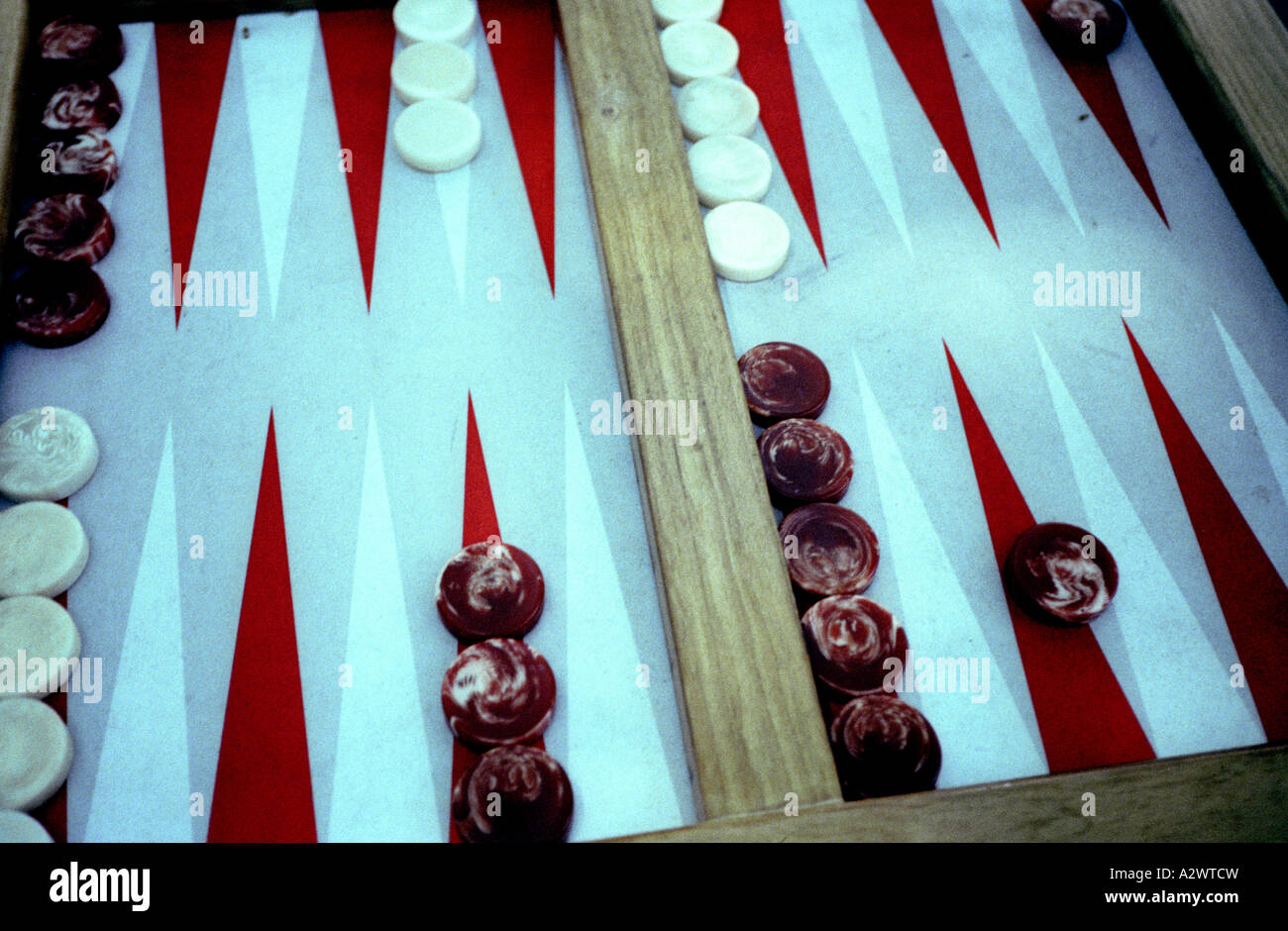 Backgammon board, close up Stock Photo - Alamy