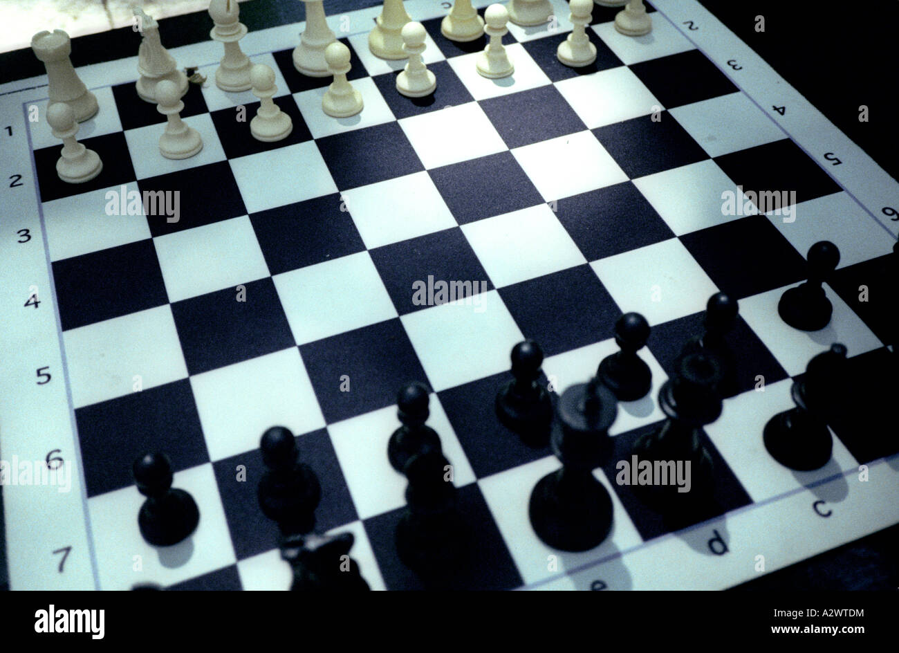 Chess board tables hi-res stock photography and images - Alamy