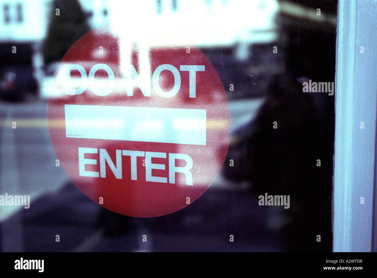 View of do not enter sign Stock Photo - Alamy