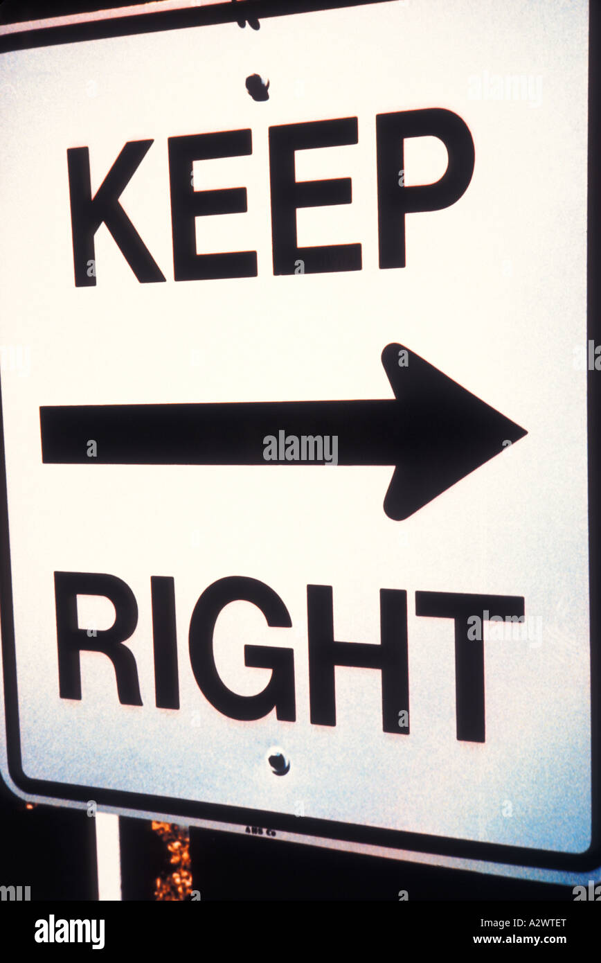 View of hoarding with arrow Stock Photo - Alamy