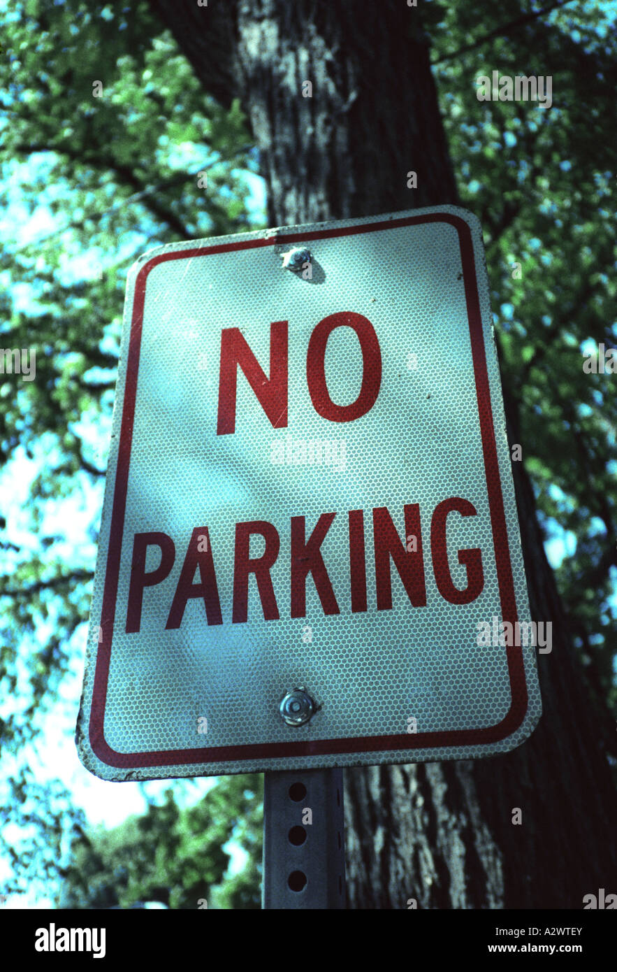 View of signage on tree Stock Photo - Alamy