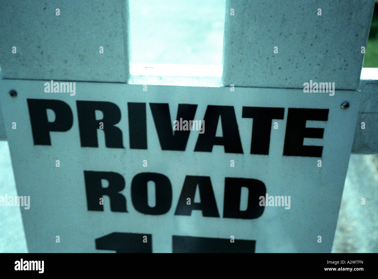 View of private road sign Stock Photo - Alamy